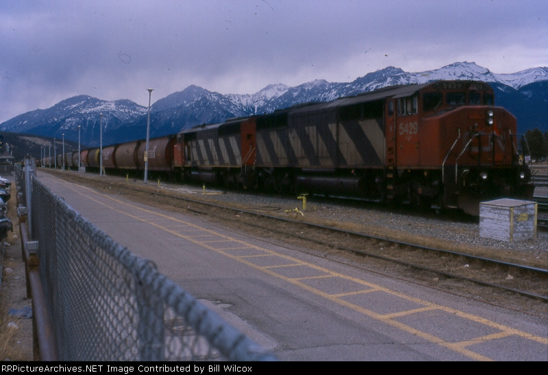 CN 5429 and friend on a westbound passing the VIA station